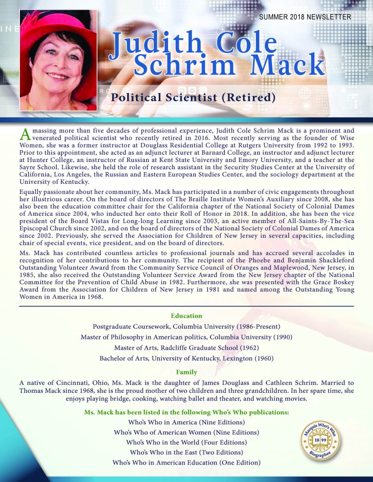 Education - Who`s Who Newsletters