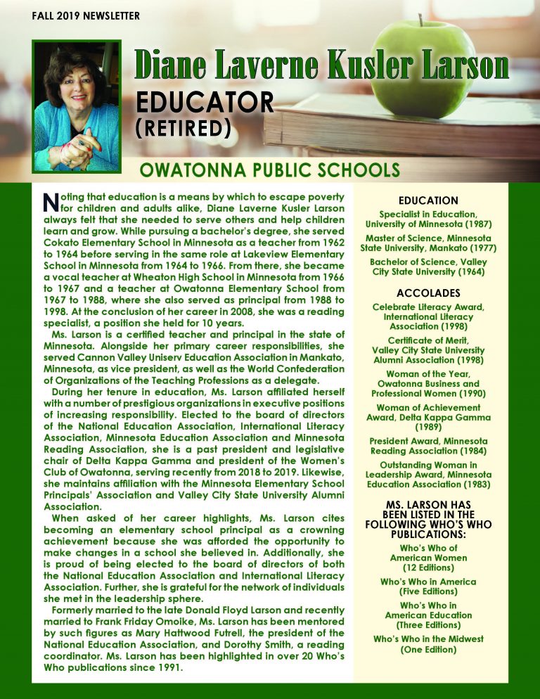 Education - Who`s Who Newsletters