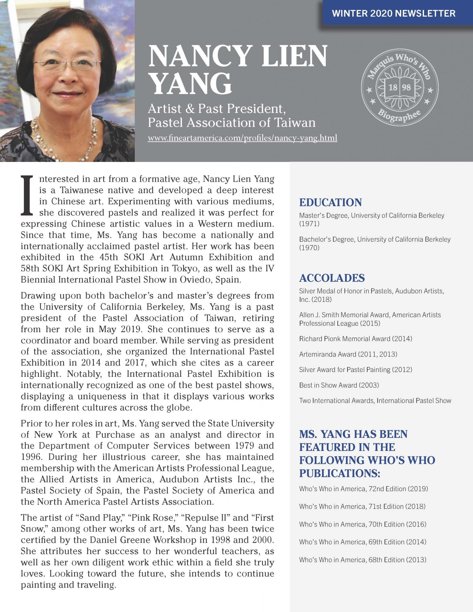 Fine Art - Who`s Who Newsletters