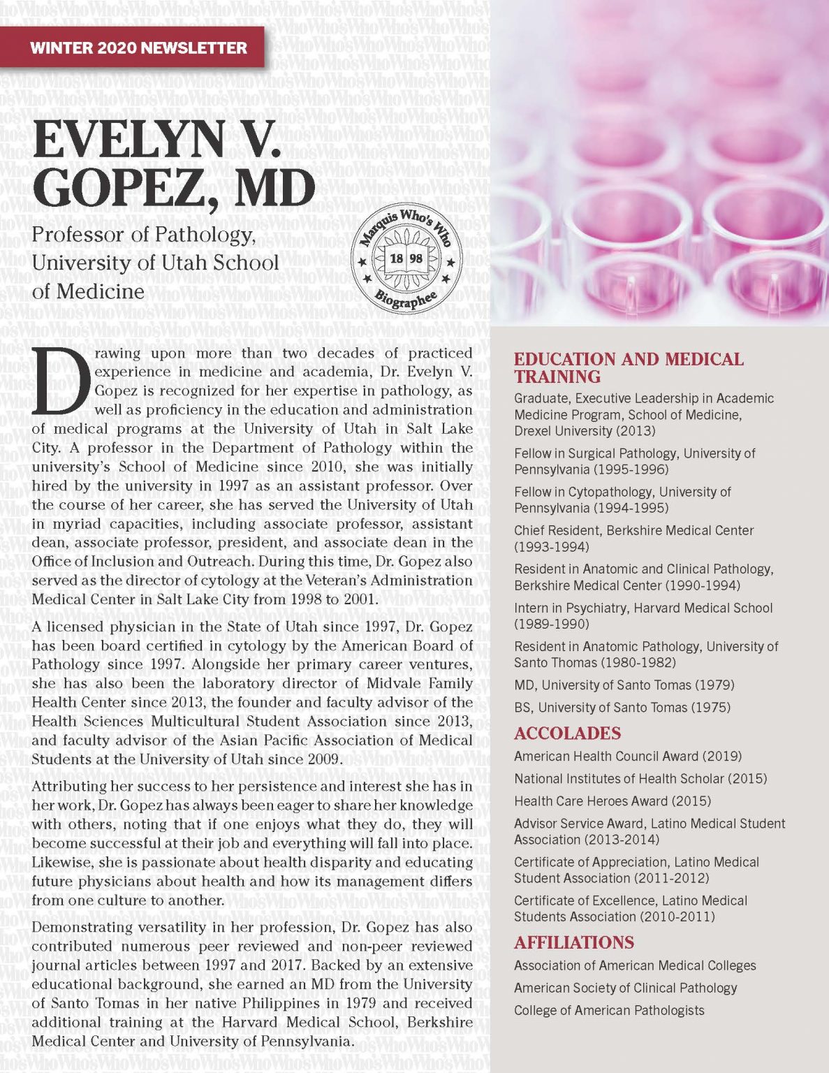 Education - Who`s Who Newsletters